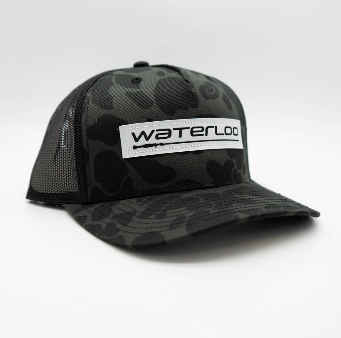 Waterloo Sable Duck Camo and Black - Waterloo Performance Logo – Waterloo Rods