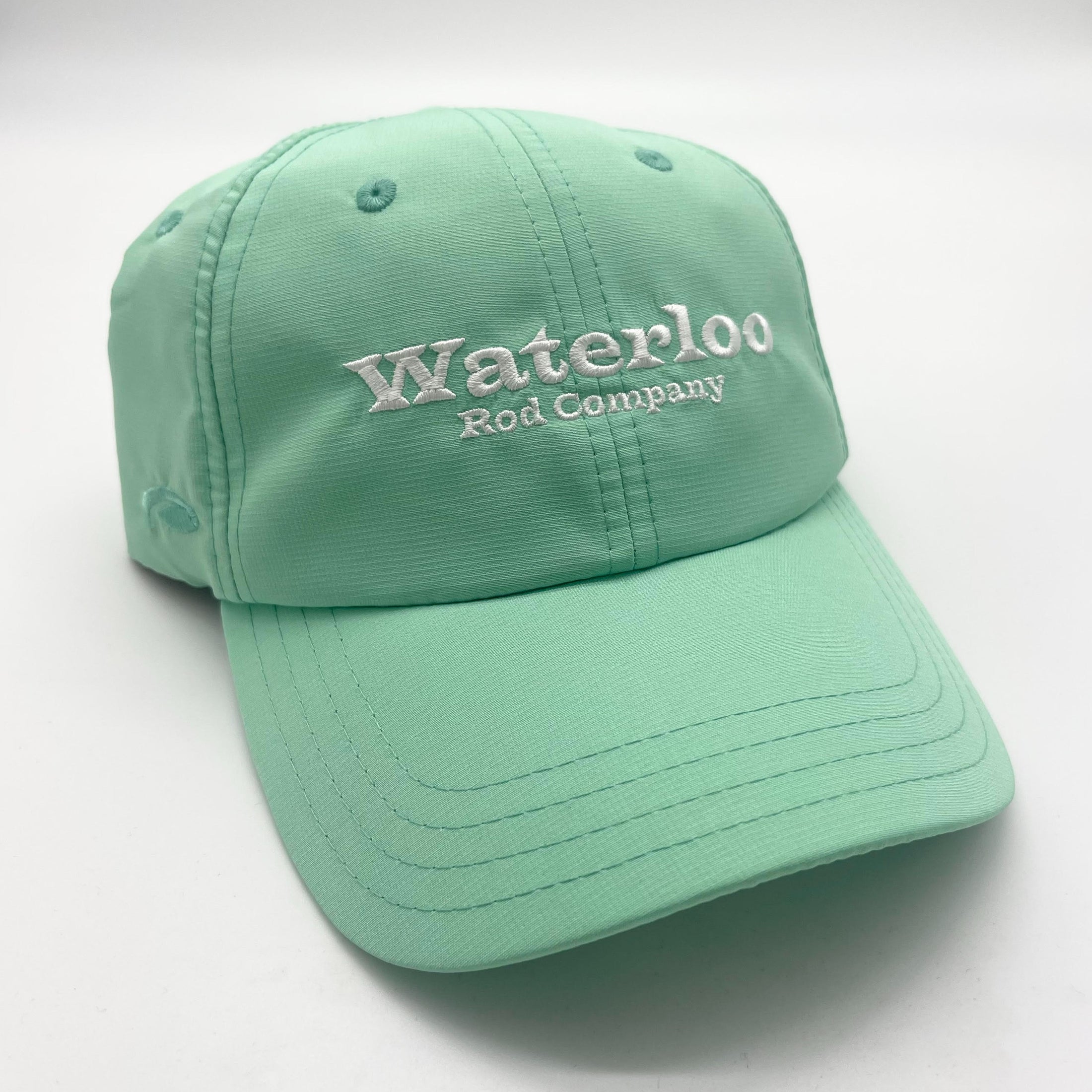Waterloo Unstructured Seafoam Cap - White Waterloo Logo – Waterloo Rods