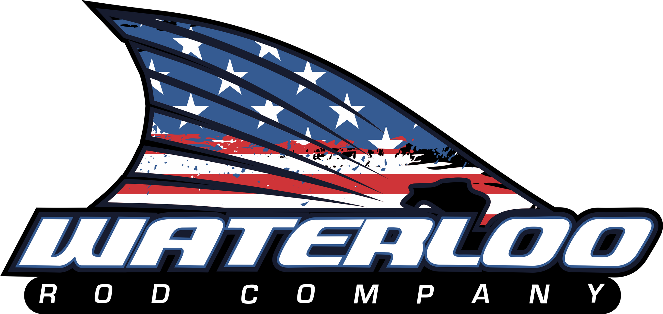 Waterloo Rod Tails Up Decal - American Flag – Waterloo Rods