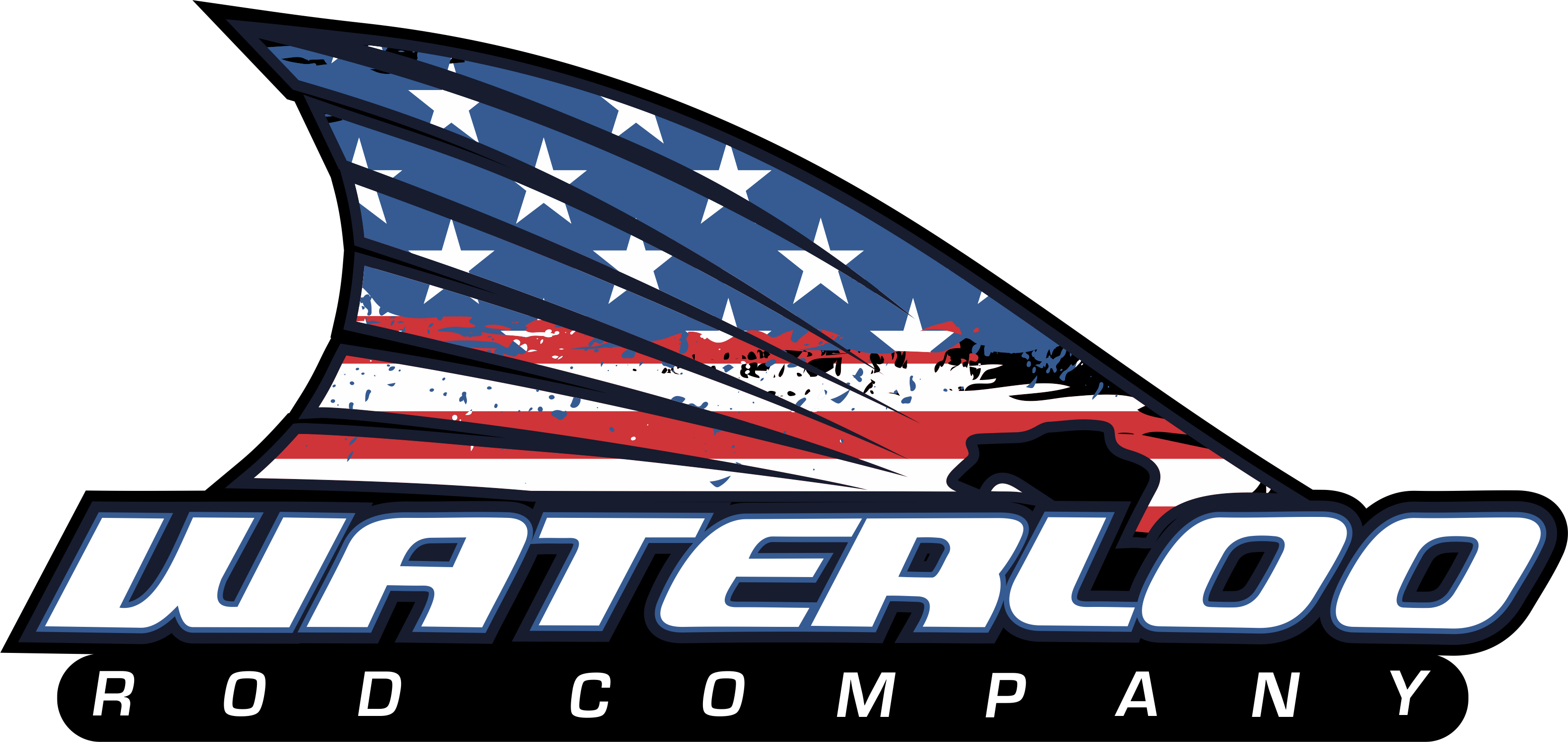 Waterloo Rod Tails Up Decal - American Flag – Waterloo Rods